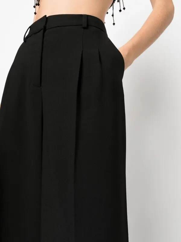 Simkhai Sanaz Pleated Palazzo Pants - Black