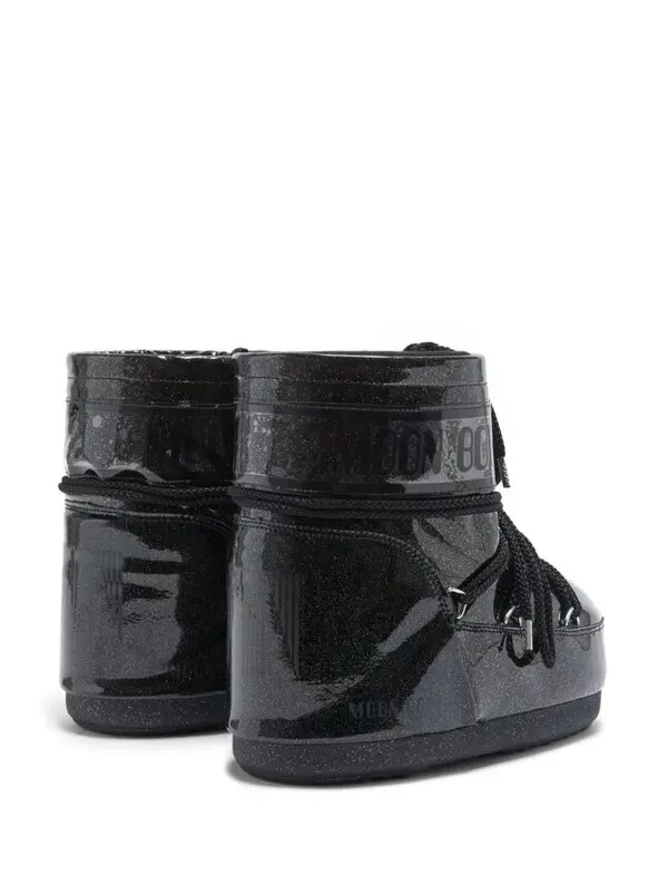 Moon Boot Icon Low Glitter Boots - Black
