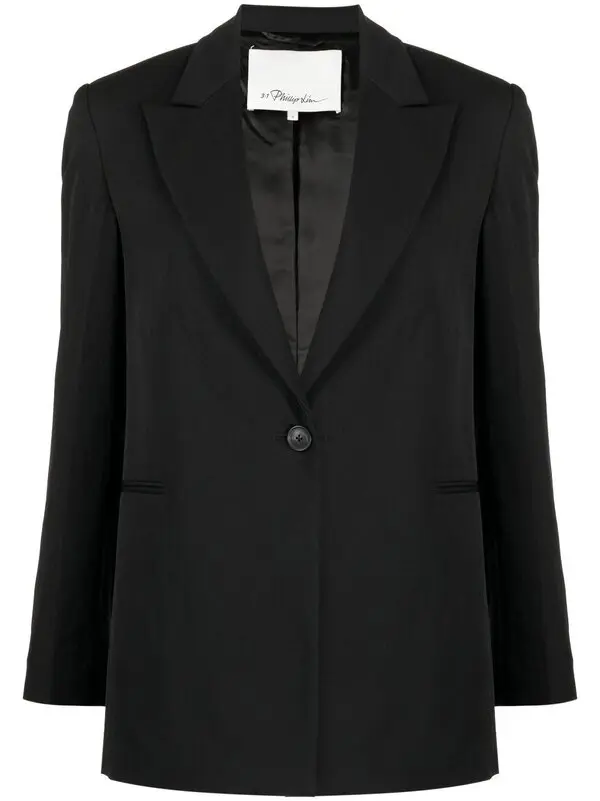 3.1 Phillip Lim Peak-lapel Single-breasted Blazer - Black