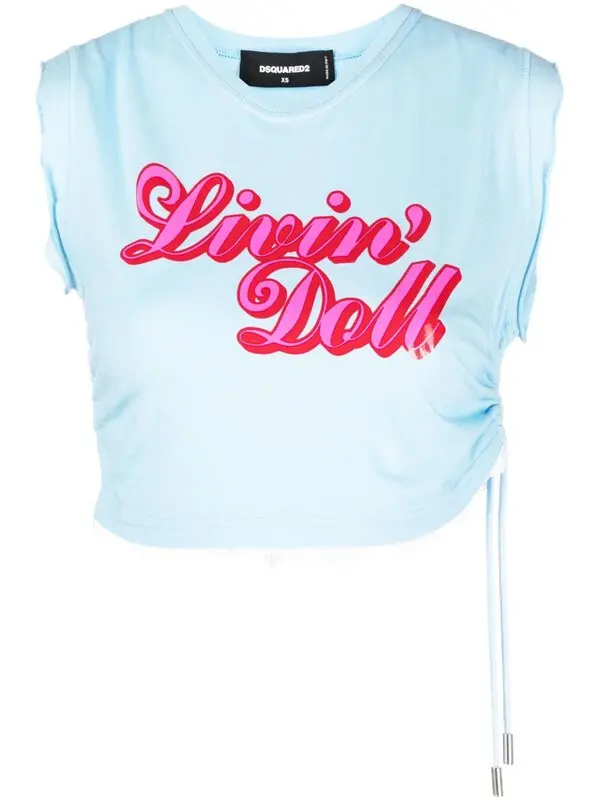 Dsquared2 Logo-print Cropped T-shirt