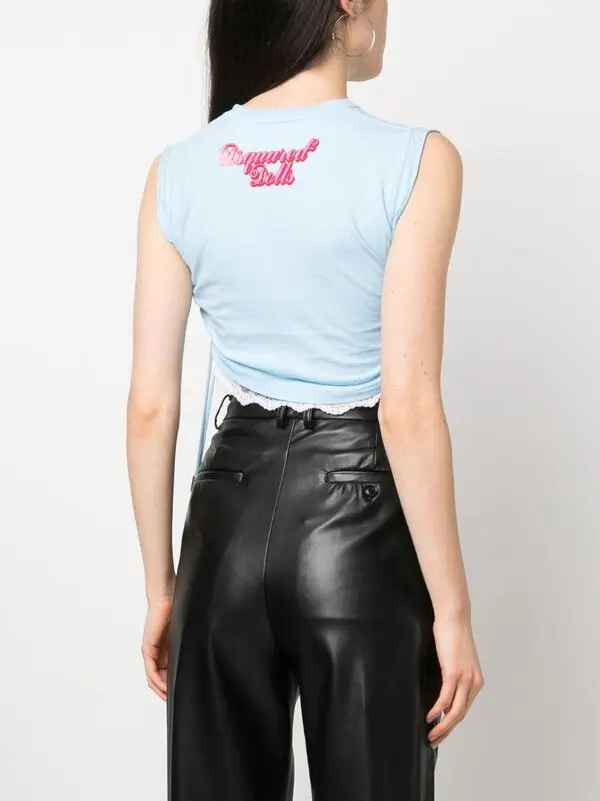Dsquared2 Logo-print Cropped T-shirt