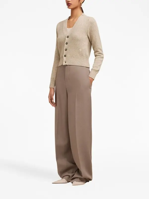 AMI Paris Heart-embroidered Cardigan
