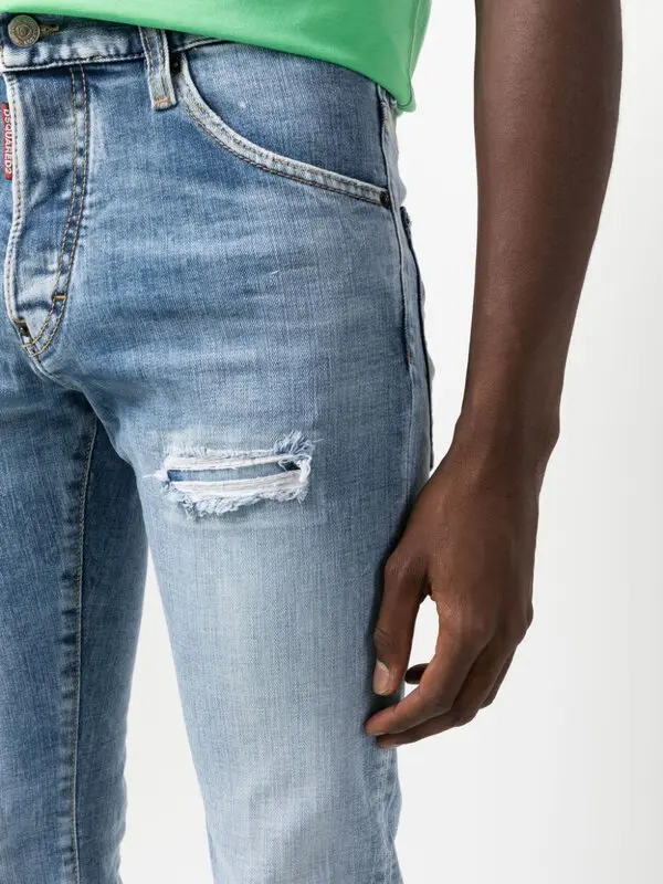 Dsquared2 Distressed Straight-leg Jeans