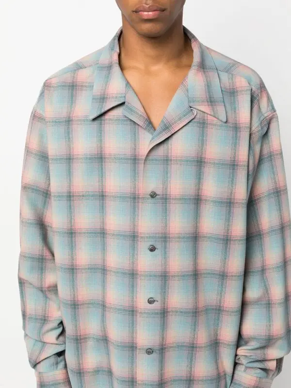 Maison Margiela X Pendleton Checked Wool Shirt - Blue | Editorialist