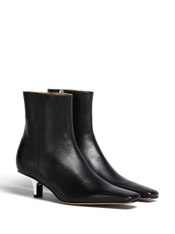 Marni Heeled Leather Ankle Boots
