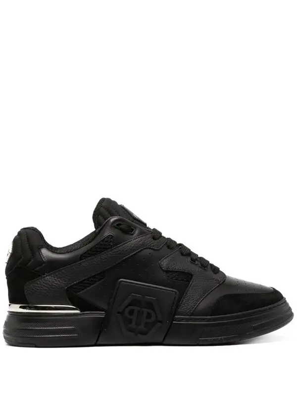 Philipp Plein Phantom Street Leather Sneakers - Black