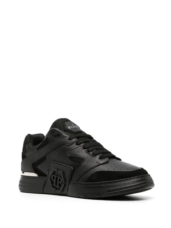 Philipp Plein Phantom Street Leather Sneakers - Black