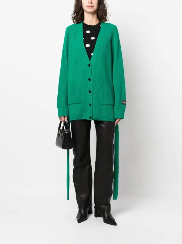 MSGM Ribbed-knit Wool-blend Cardigan