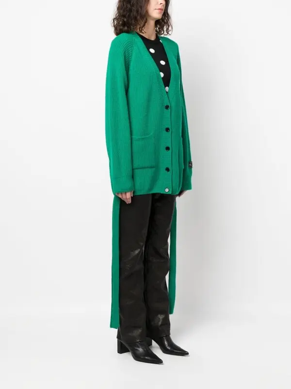 MSGM Ribbed-knit Wool-blend Cardigan
