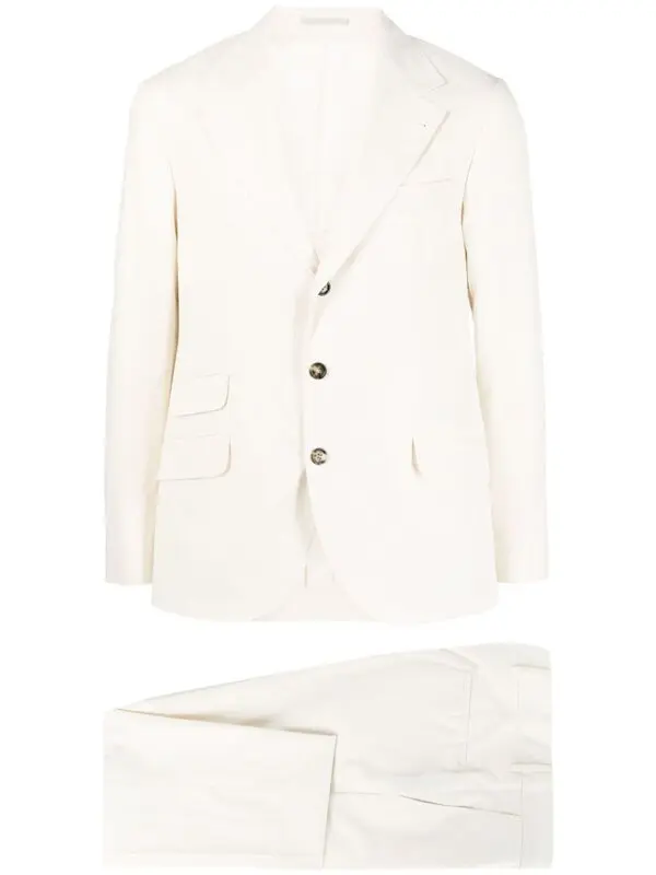 Brunello Cucinelli Single-breasted Suit - Neutrals