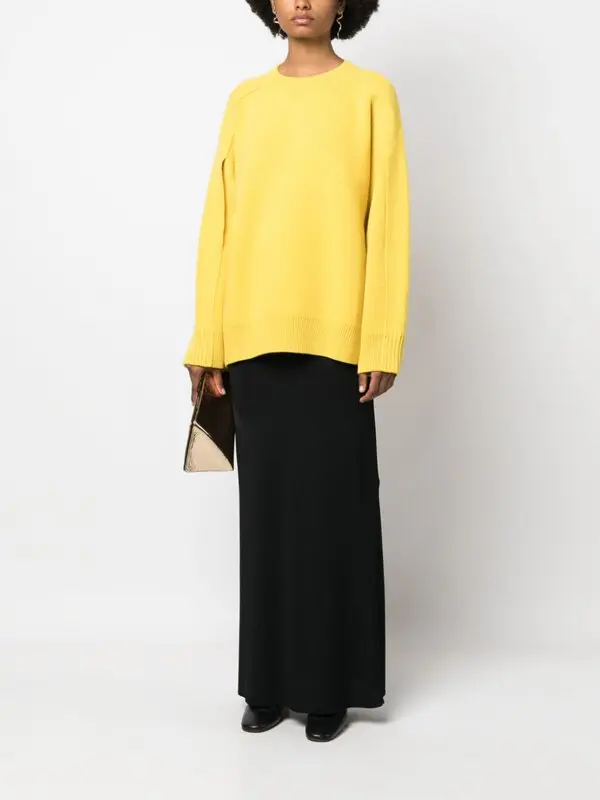 LANVIN Cape-back Knitted Jumper - Yellow