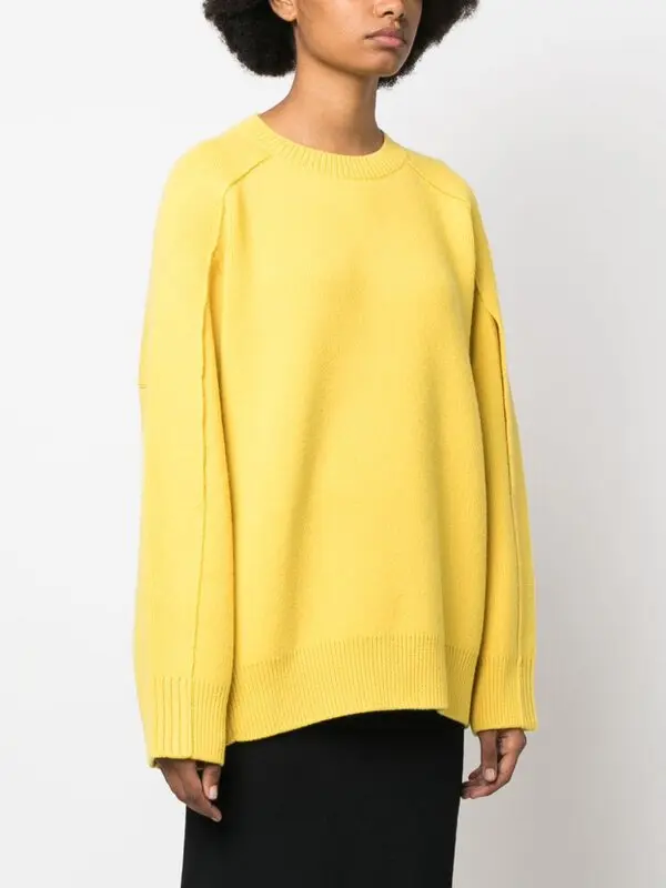 LANVIN Cape-back Knitted Jumper - Yellow