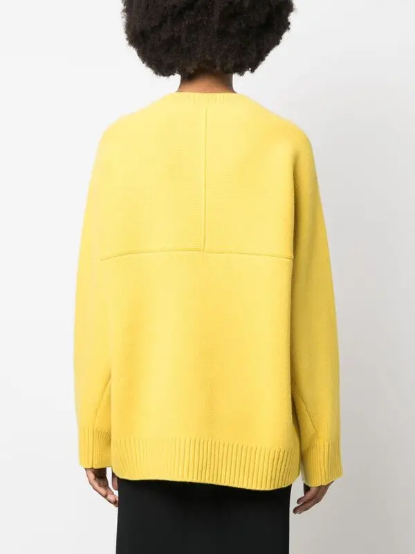 LANVIN Cape-back Knitted Jumper - Yellow