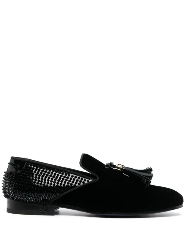 Philipp Plein Studs Velvet Loafers