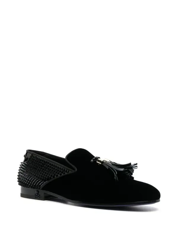 Philipp Plein Studs Velvet Loafers