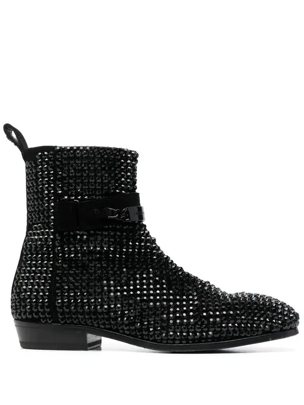 Philipp Plein Crystal-embellished Boots