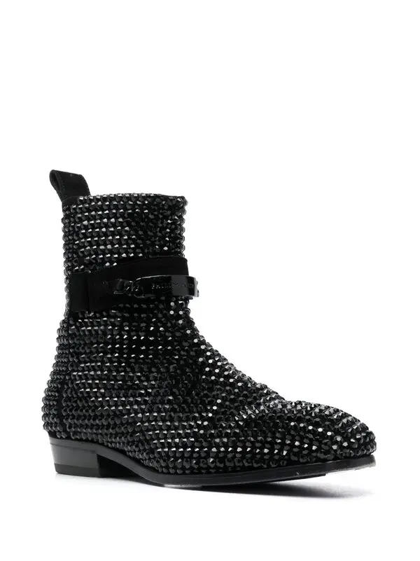Philipp Plein Crystal-embellished Boots