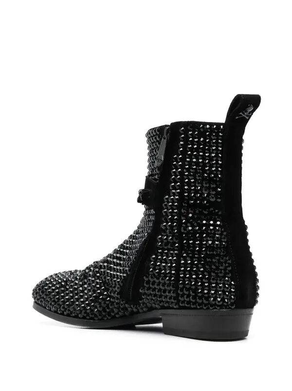 Philipp Plein Crystal-embellished Boots