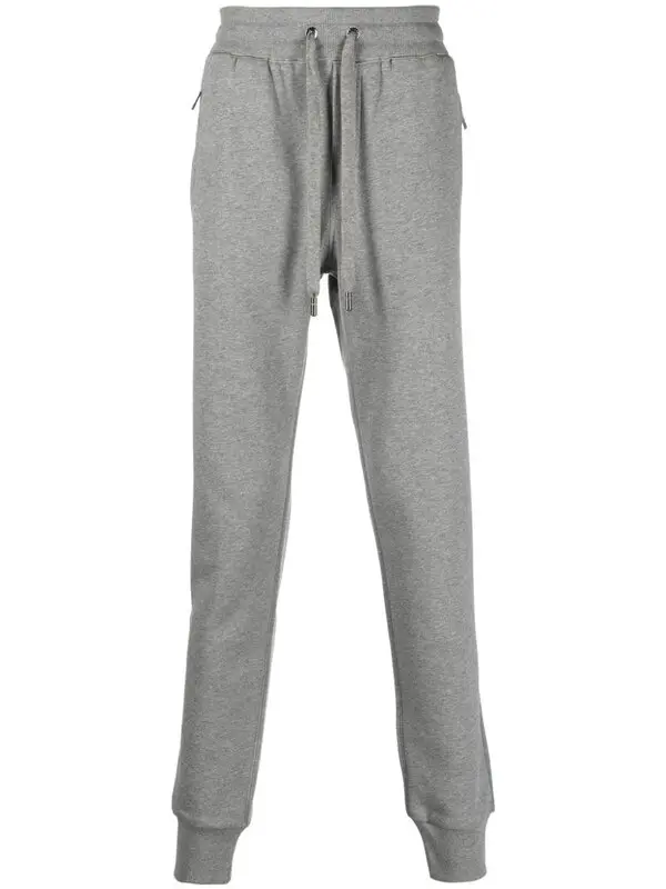 Dolce & Gabbana Drawstring Cotton Track Pants - Grey