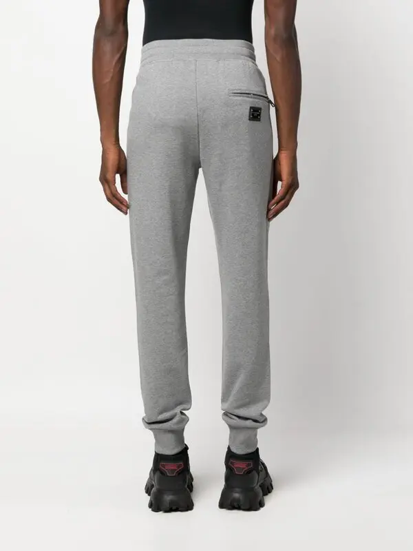 Dolce & Gabbana Drawstring Cotton Track Pants - Grey