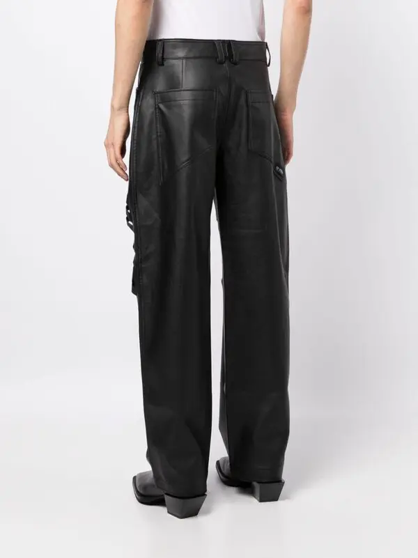 AV VATTEV Laser-cut Straight-leg Trousers