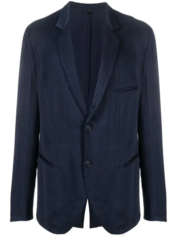 Giorgio Armani Striped Single-breasted Blazer