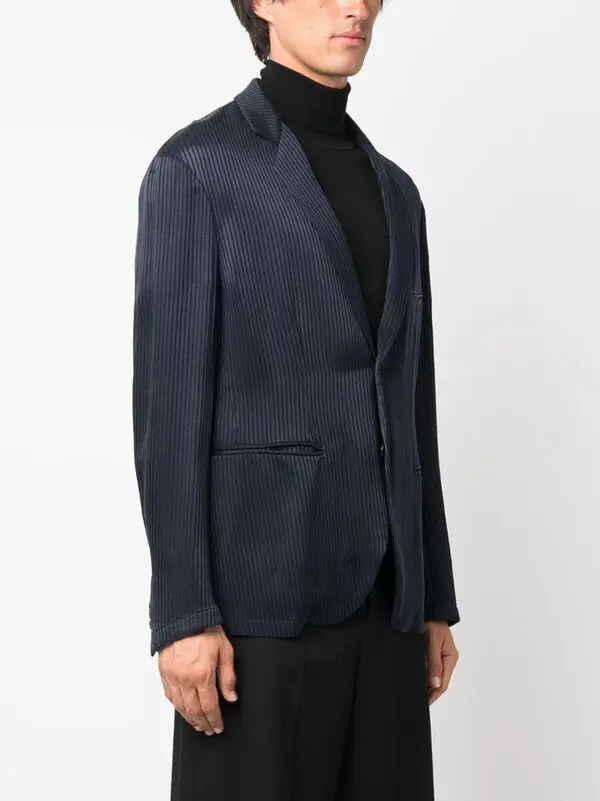 Giorgio Armani Striped Single-breasted Blazer