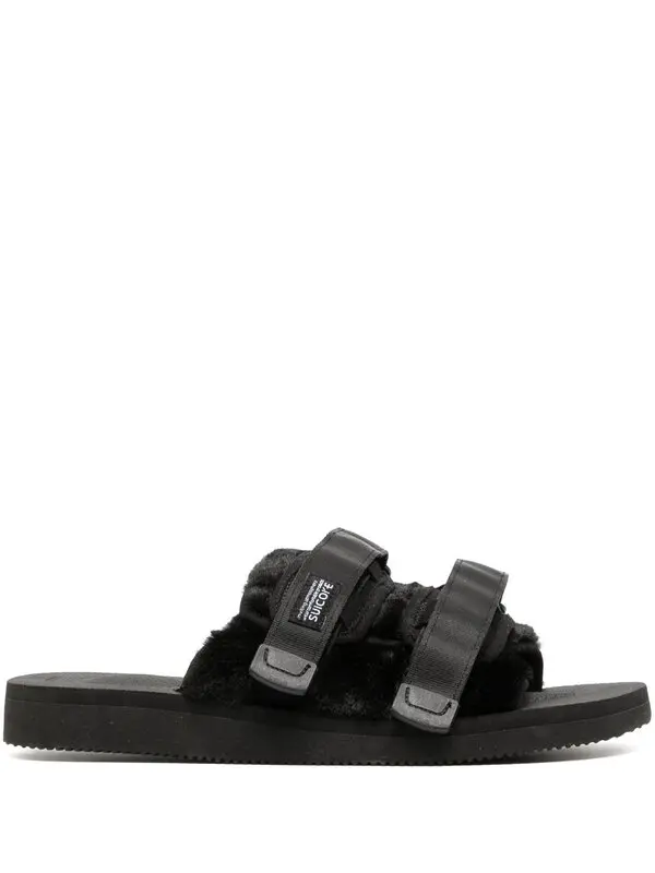 Suicoke Moto Logo-patch Slides - Black