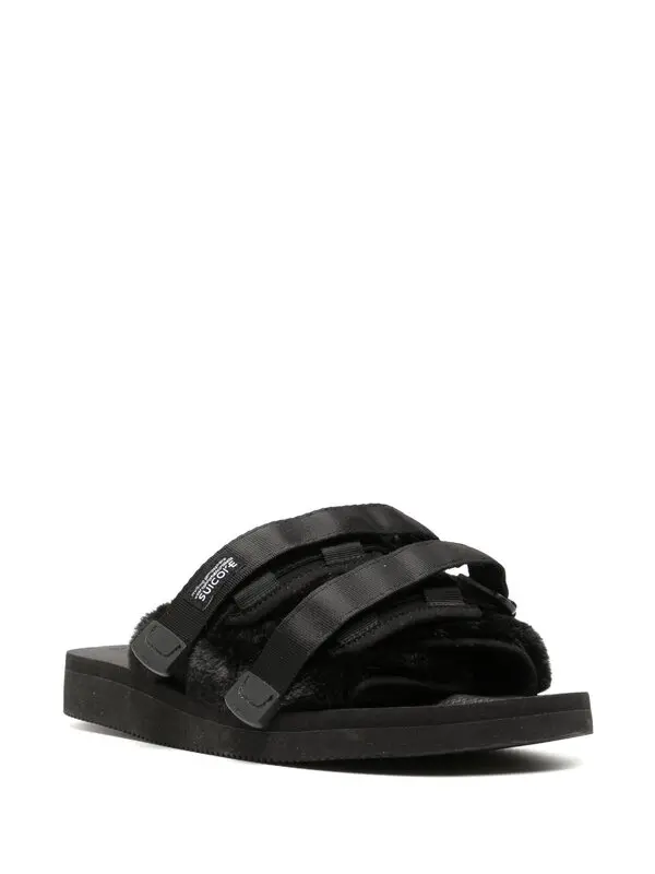 Suicoke Moto Logo-patch Slides - Black