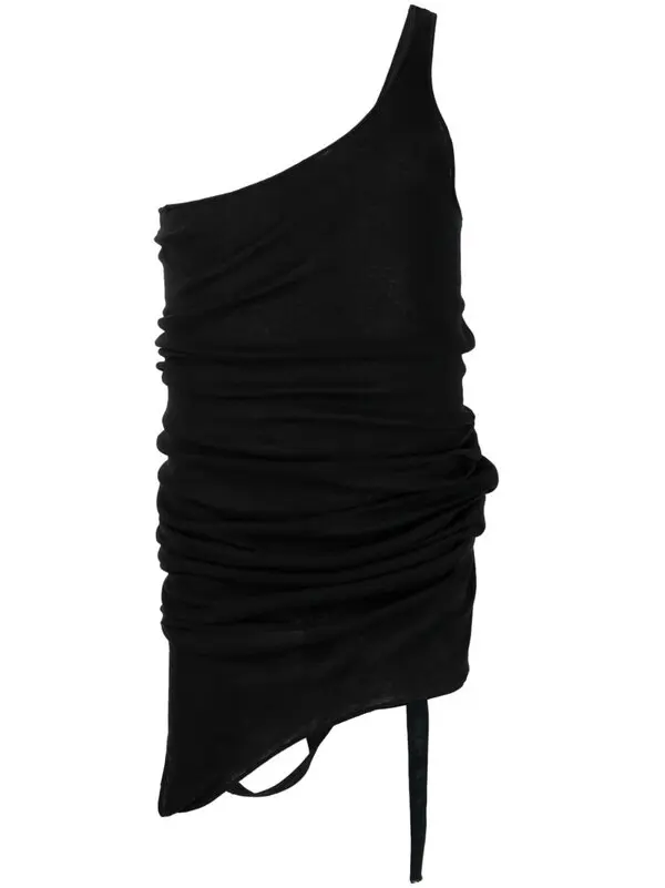 Rick Owens Double Ziggy Cotton Tank Top - Black