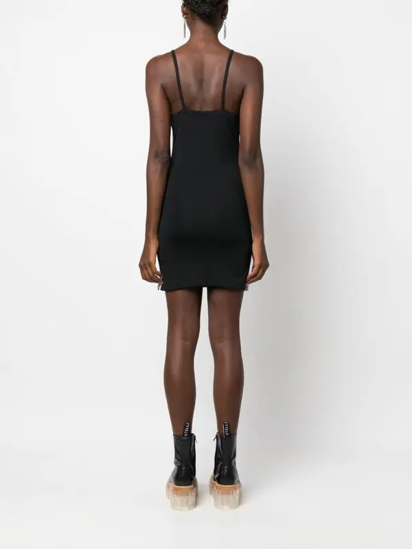 Adidas Logo-embroidered Sleeveless Dress - Black