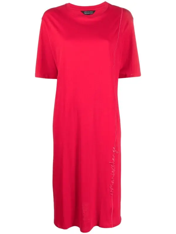 Armani Exchange Logo-embroide T-shirt Dress