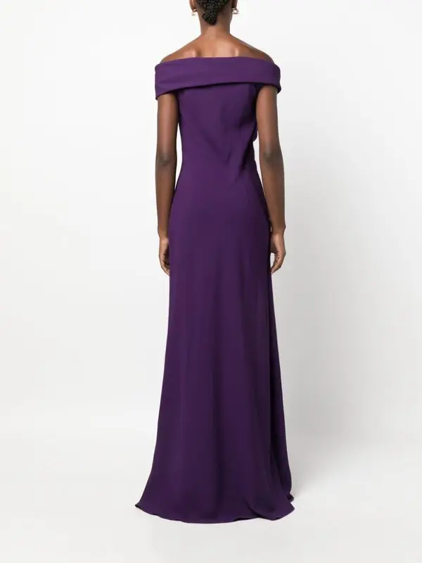 Alberta Ferretti Off-shoulder Gathered Gown