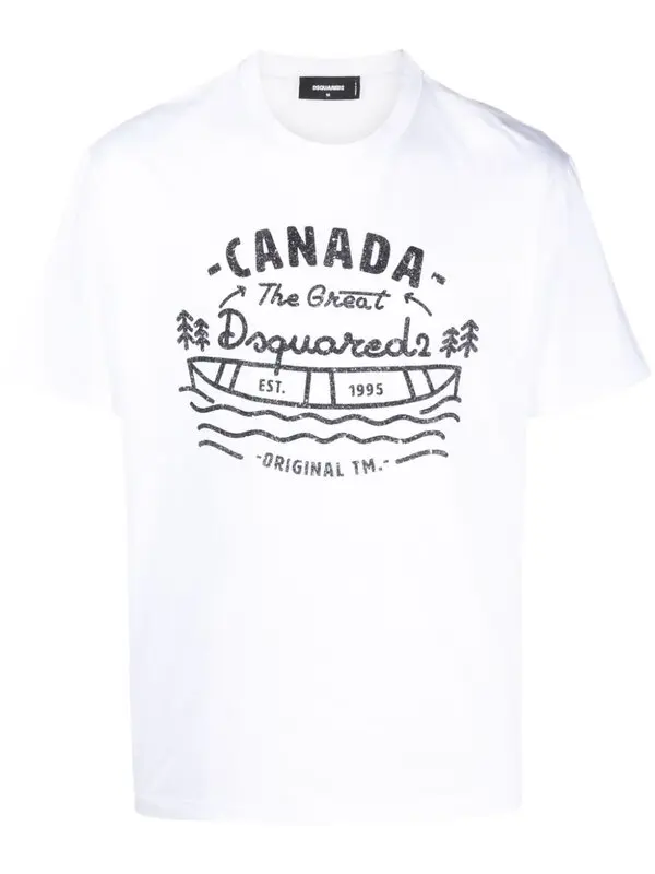 Dsquared2 Logo-print Cotton T-shirt - White