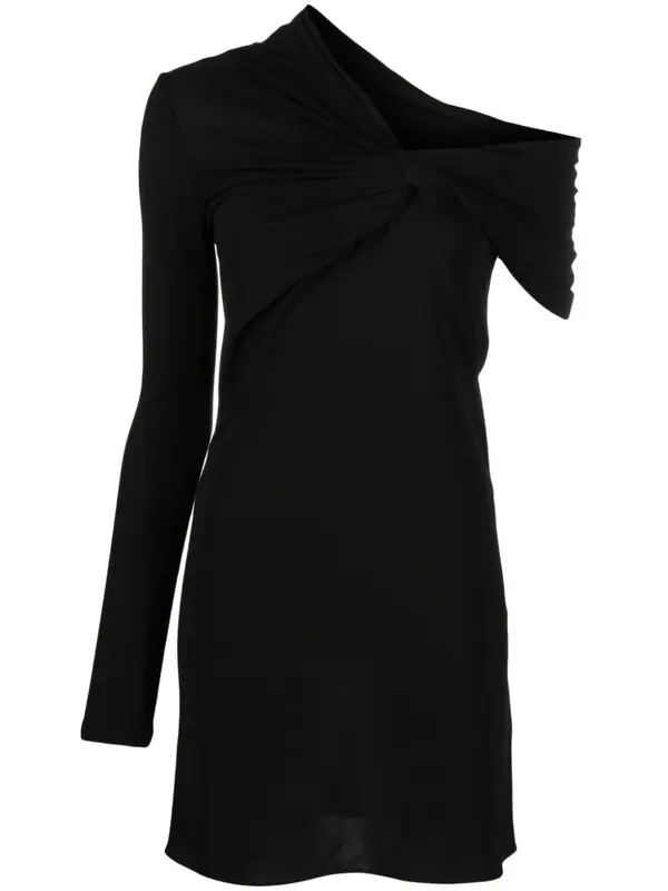 Saint Laurent Twist-front Asymmetric Minidress