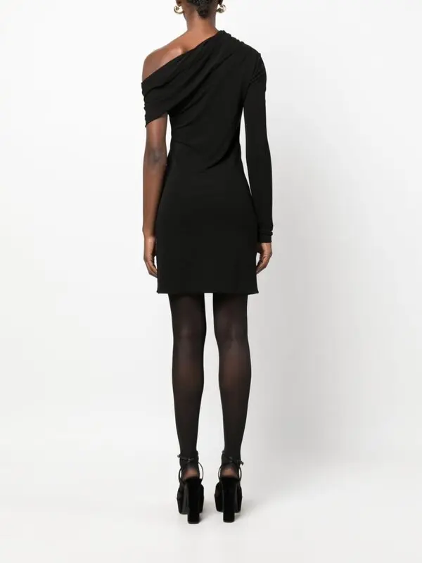 Saint Laurent Twist-front Asymmetric Minidress