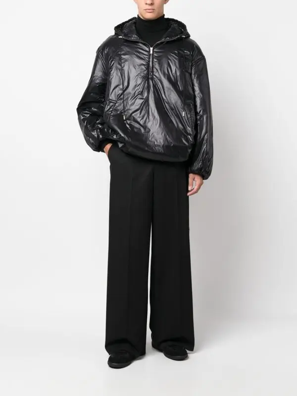 Saint Laurent Cassandre Logo Raincoat - Black