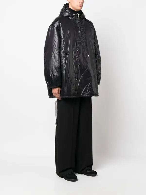 Saint Laurent Cassandre Logo Raincoat - Black