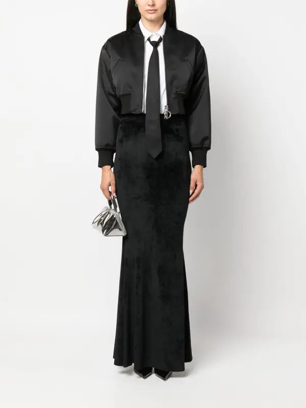 Gcds Velvet Maxi Skirt