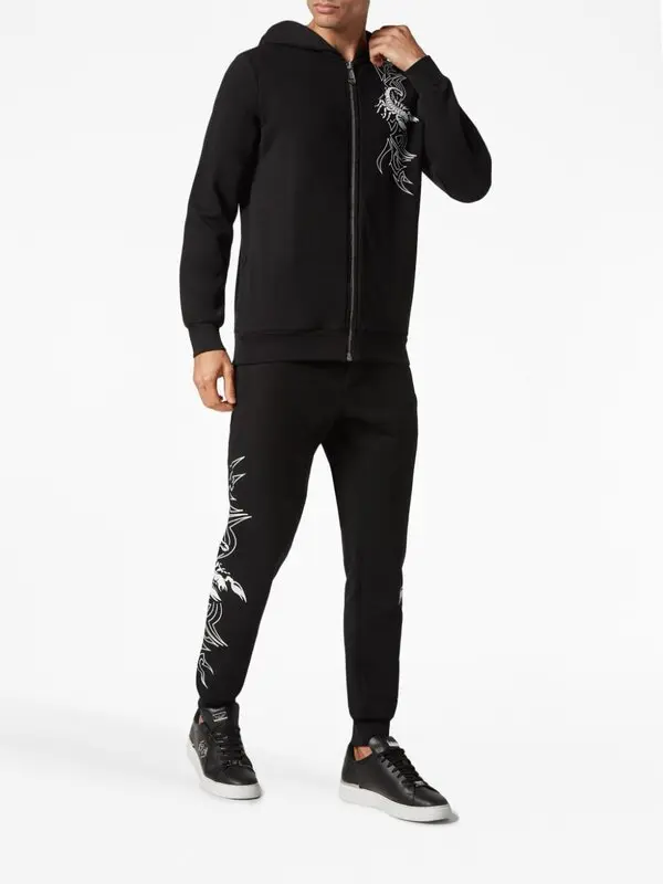 Philipp Plein Scorpion Graphic Zip-up Hoodie