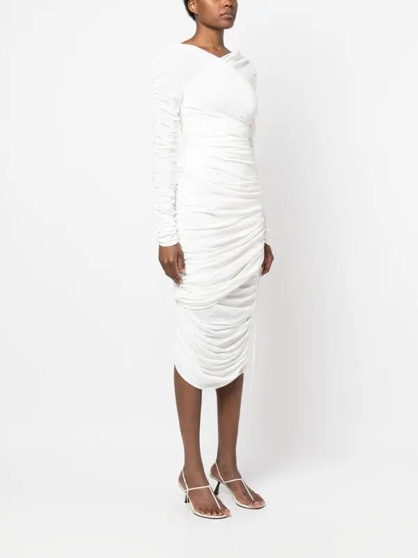 Khaite Arabella Ruched Midi Dress