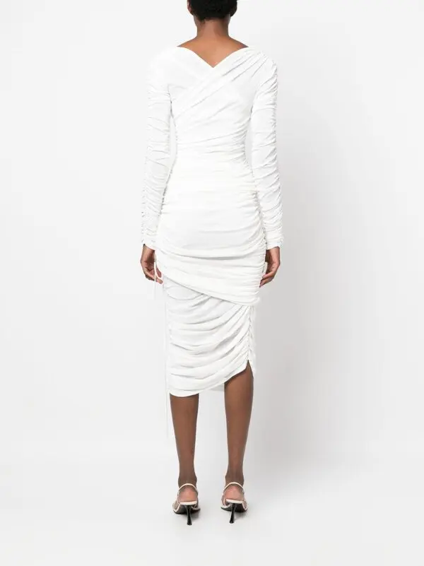 Khaite Arabella Ruched Midi Dress