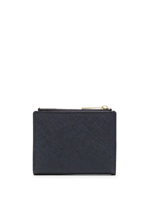 AGNES B. Bi-fold Leather Wallet - Blue