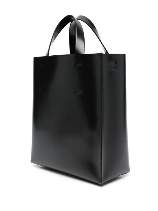 Marni Small Museo Leather Tote Bag - Black