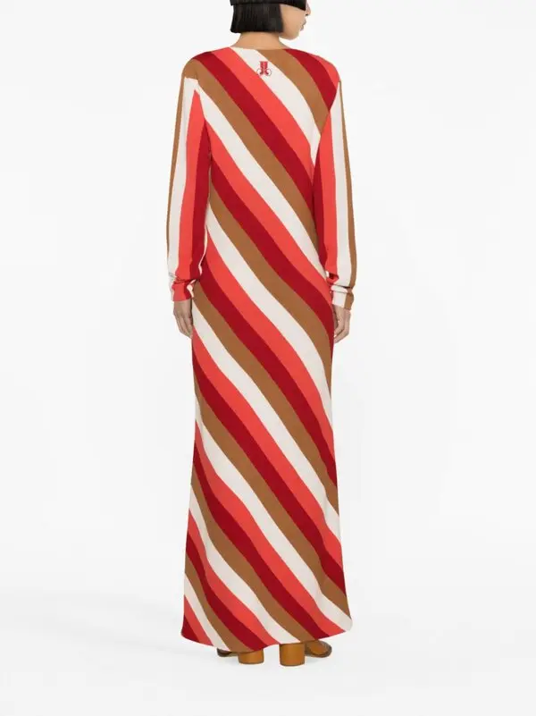 La DoubleJ Swing Striped Maxi Dress - Red