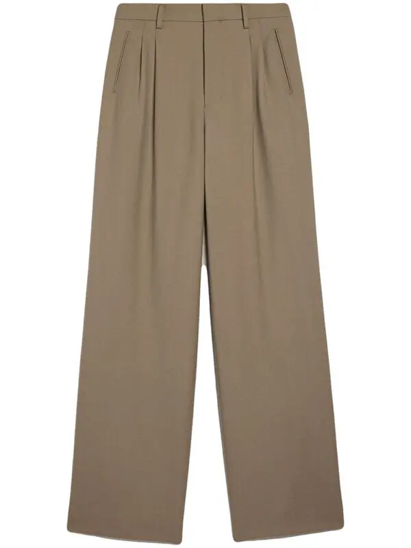 AMI Paris Wide-leg Wool Trousers