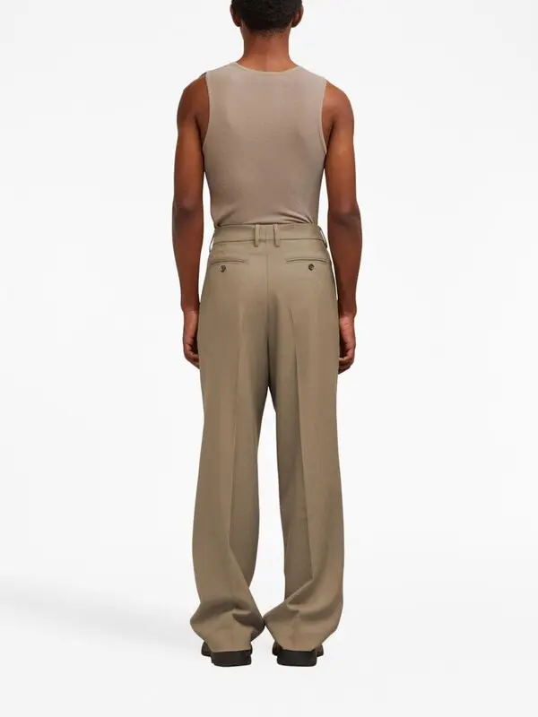 AMI Paris Wide-leg Wool Trousers