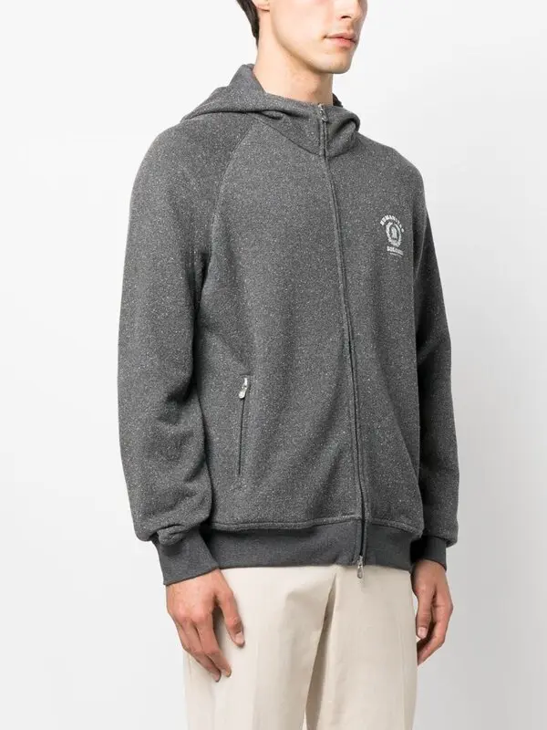 Brunello Cucinelli Logo-print Zip-up Hoodie
