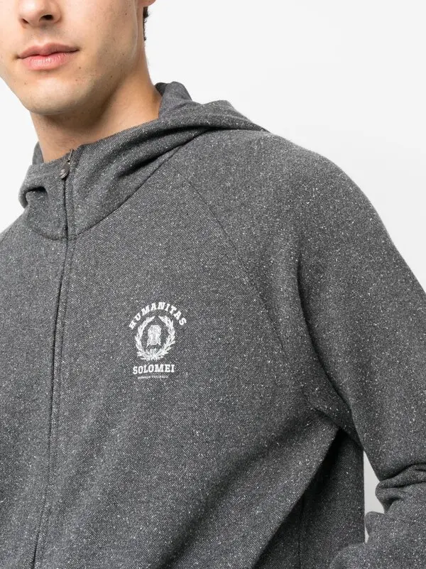 Brunello Cucinelli Logo-print Zip-up Hoodie
