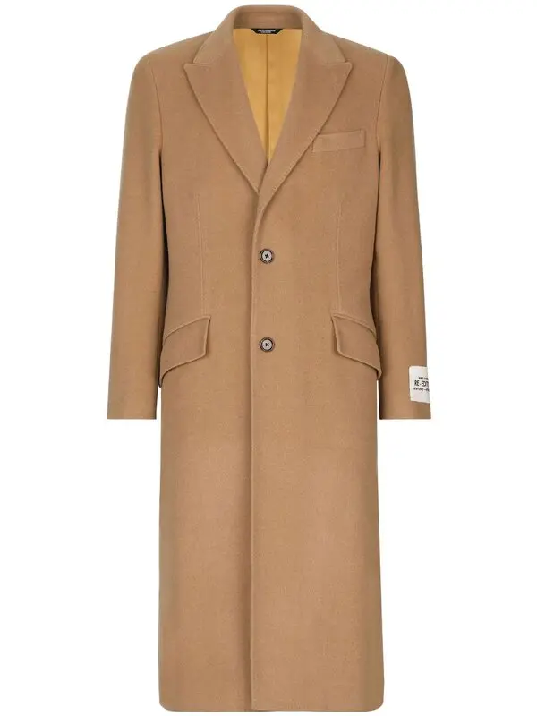 Dolce & Gabbana Single-breasted Wool Coat - Neutrals